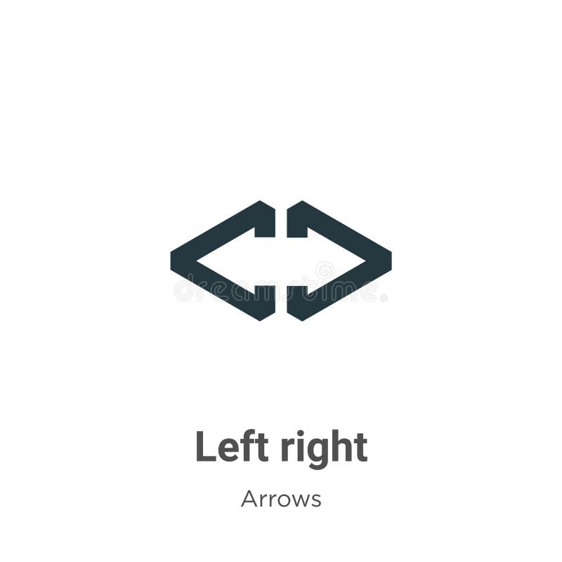 Left Right Vector Icon on White Background. Flat Vector Left Right Icon ...