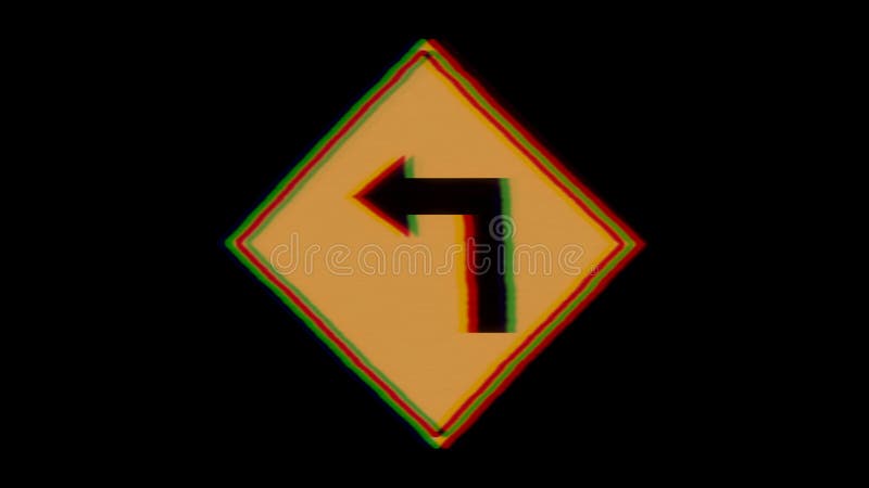Sharp Left Turn Traffic Sign Stock Image - Image of bend, destination ...