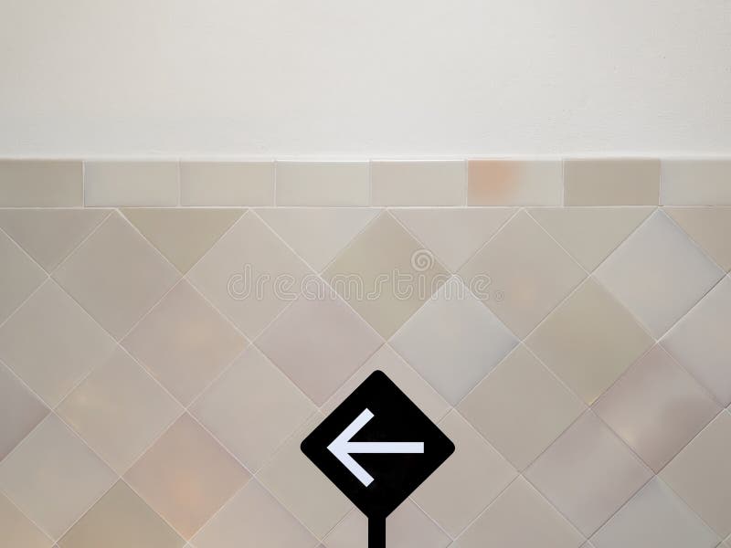 Left Showing Wall Arrow Sign Stock Image - Image of path, transport ...