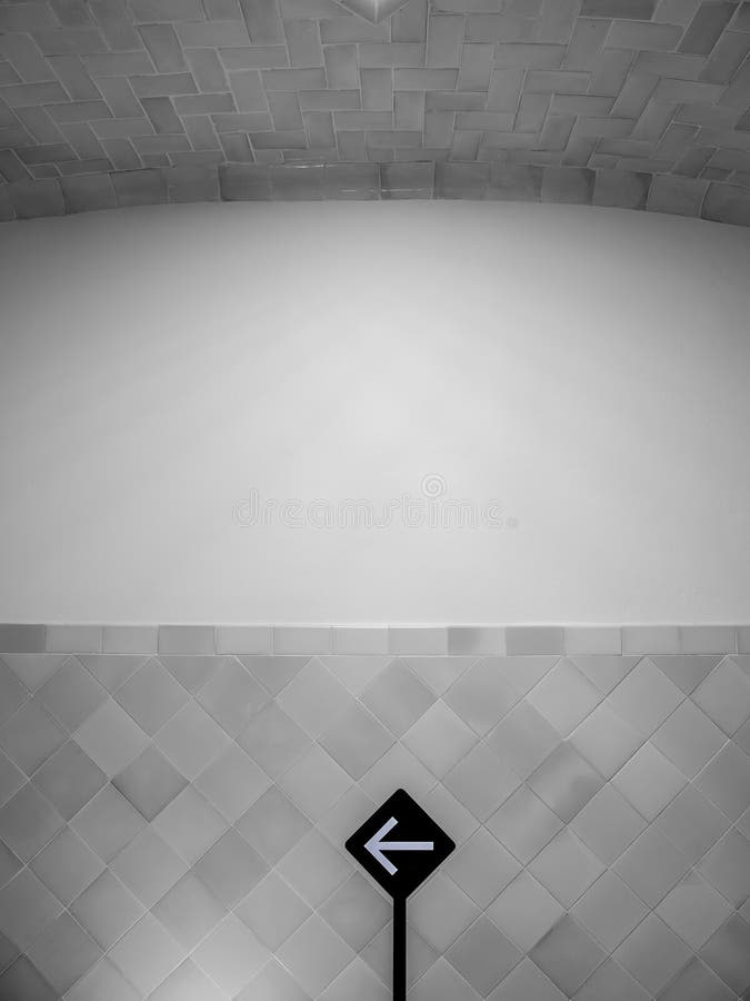 Left Showing Wall Arrow Sign Stock Photo - Image of texture, negative ...