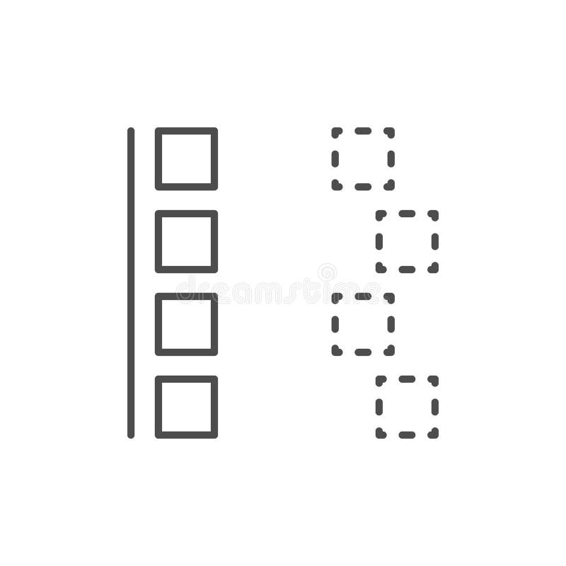 Left Side Alignment Line Icon Stock Illustration - Illustration of graphic, object: 275913754
