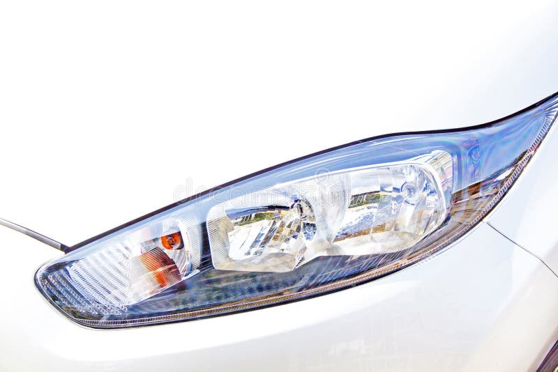 Left Side Closeup of Vehicle Front Headlamp Assembly Stock Image ...