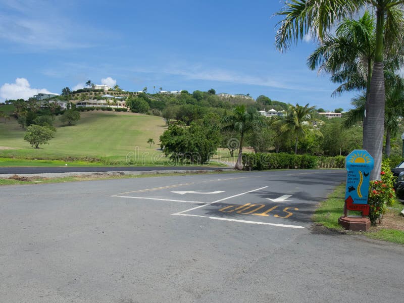 Left Side Driving Signs and Markings Stock Photo - Image of united ...