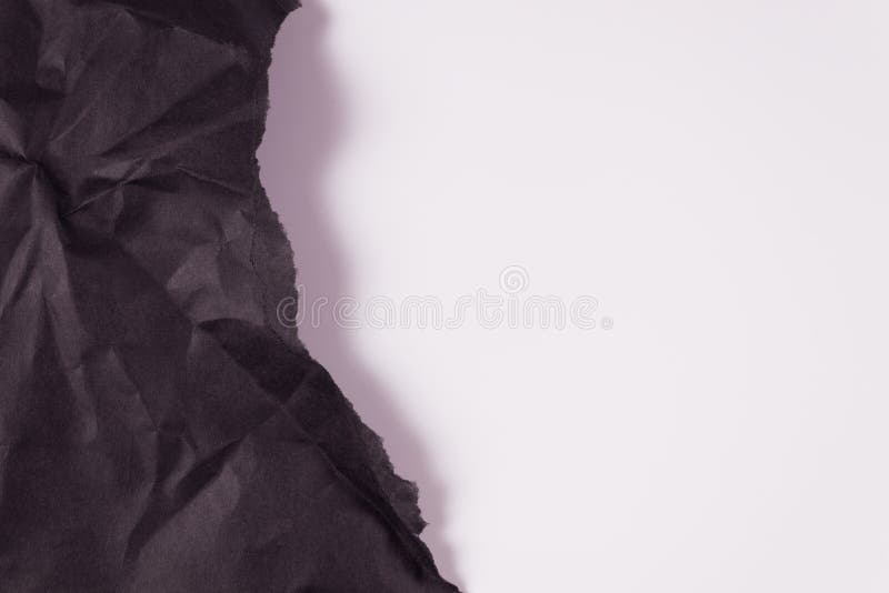 On the Left Side of the Frame, Crumpled Black Solid Paper Stock Image ...