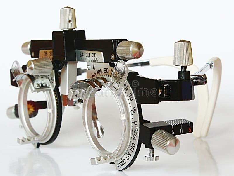 Left Side View of Trial Frame Used in Ophtalmology and Optometry To ...