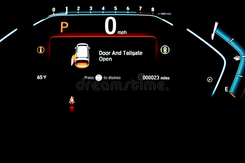 Left Sliding Rear Door Open Warning on Instrument Panel or Dashboard ...