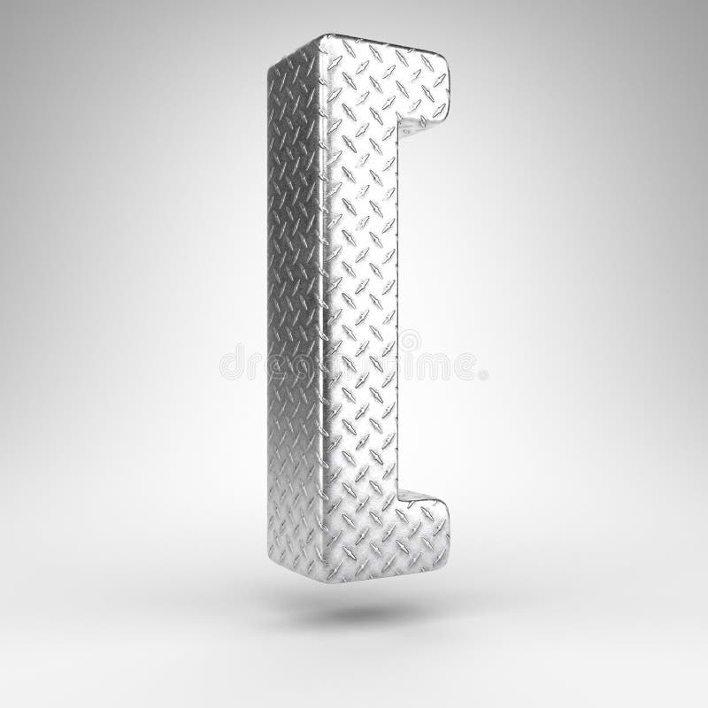 Left Square Bracket Symbol on White Background. Aluminium 3D Sign with ...