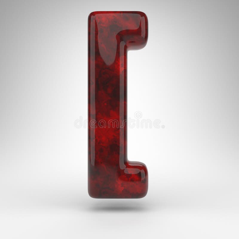 Left Square Bracket Symbol on White Background. Red Amber 3D Sign with ...