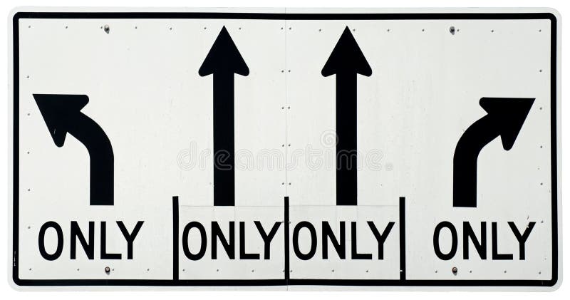 Left/Straight/Right stock image. Image of lanes, turn - 1200989