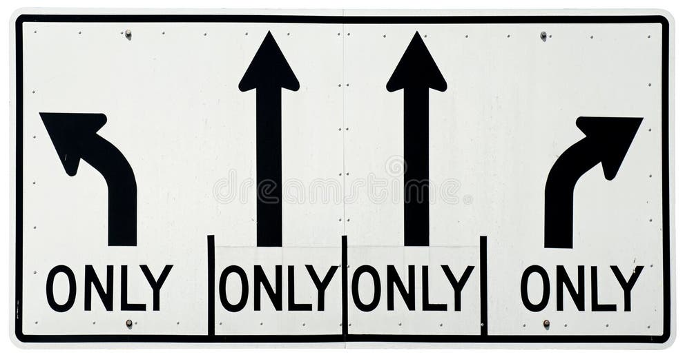 Left/Straight/Right stock image. Image of lanes, turn - 1200989