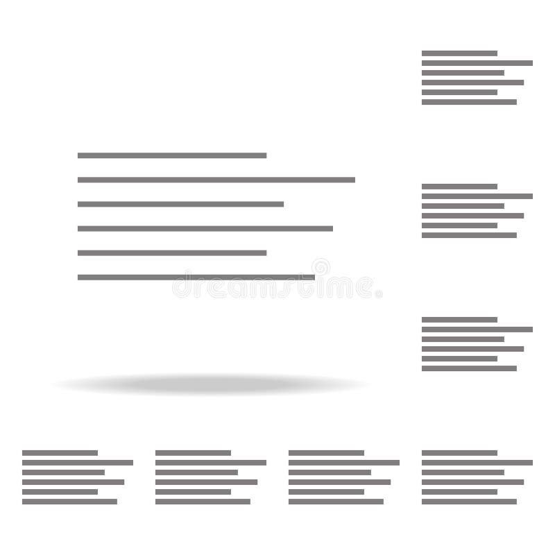 Left Text Alignment Icon Illustration Symbol. Elements in Multi Colored ...