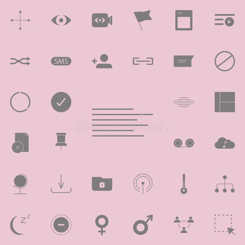 Text Alignment Icon on White Background. Text Align Set with Left ... Text Alignment Icon on White Background. Text Align Set with Left ...