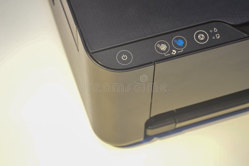 Left Top View of the Printer Shows Buttons Stock Image - Image of home ...