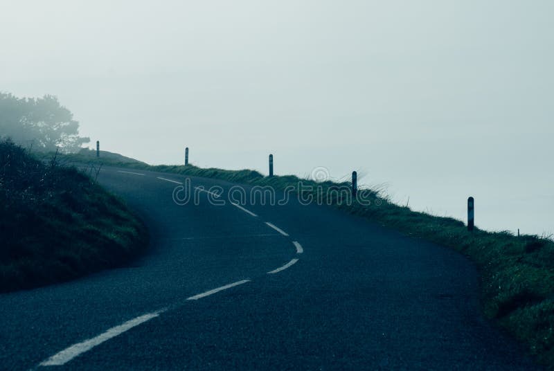 Road to the mist clouds stock image. Image of mist, landmark - 53705535