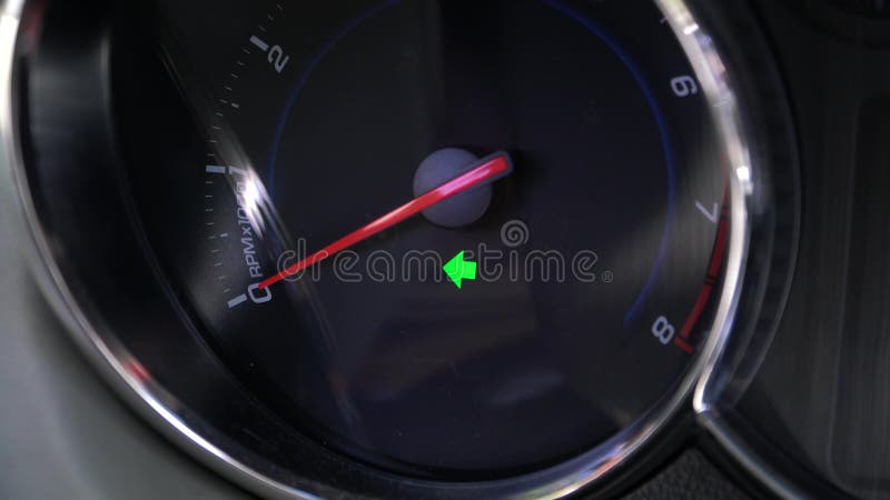 The Left Turn Indicator Flickers in the Form of an Arrow Stock Video ...