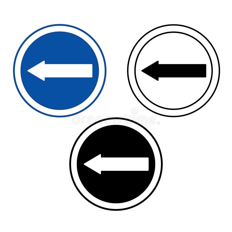 Left Turn Signs. stock vector. Illustration of roadsign - 333697622