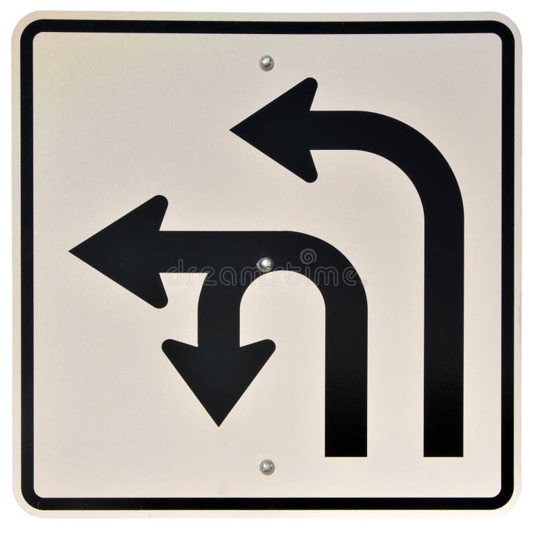 Left & U-Turn stock image. Image of metal, left, turn - 4034023