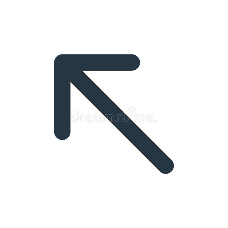 Left Up Icon Vector from Arrows Concept. Thin Line Illustration of Left ...