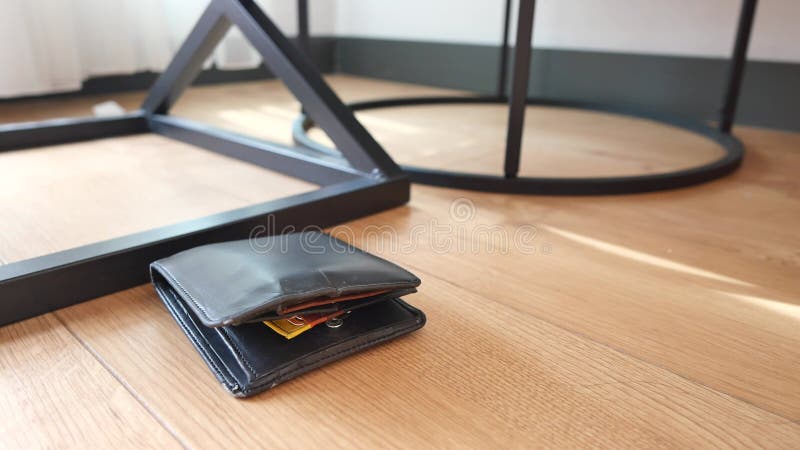 Left Wallet on Floor at Home Stock Footage - Video of wealth, leather ...