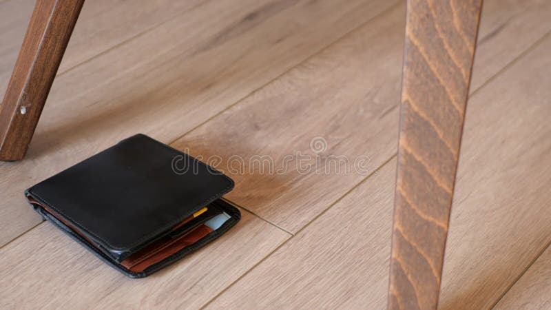 Left Wallet on Floor at Home Stock Footage - Video of person, wallet ...