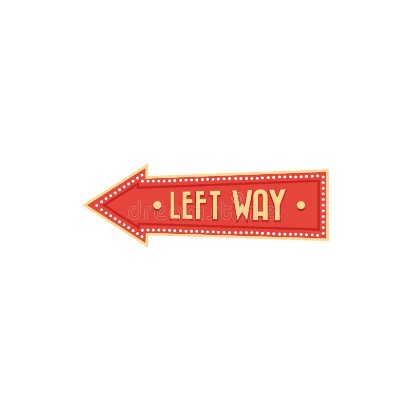 Left Way Circus Pointer Template Isolated Icon Stock Vector ...