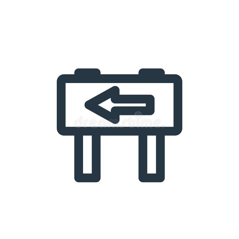 Left Way Icon Vector from Holiday Concept. Thin Line Illustration of ...