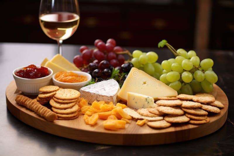 Leftover Cheese Selection Platter with Crackers Stock Photo - Image of ...