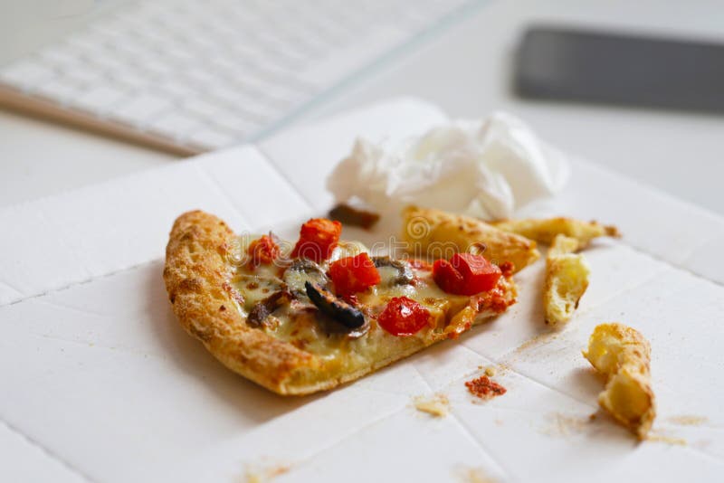 Leftover pizza in box stock image. Image of crust, dessert - 126457601