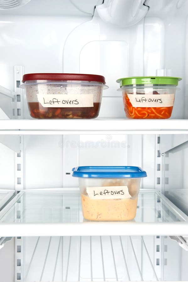Leftovers in refrigerator stock image. Image of preserved - 17370653