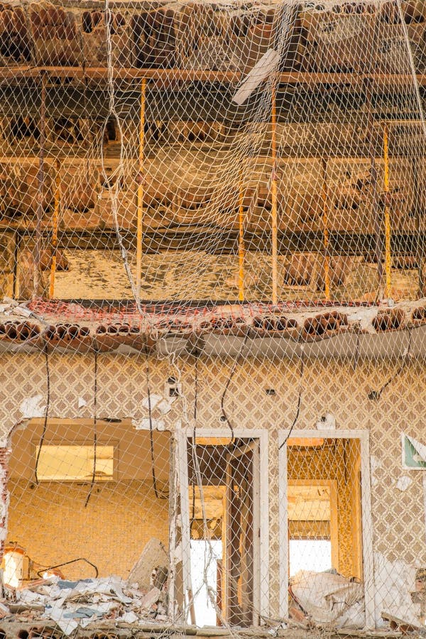 Building being demolished stock image. Image of ruin - 101773665