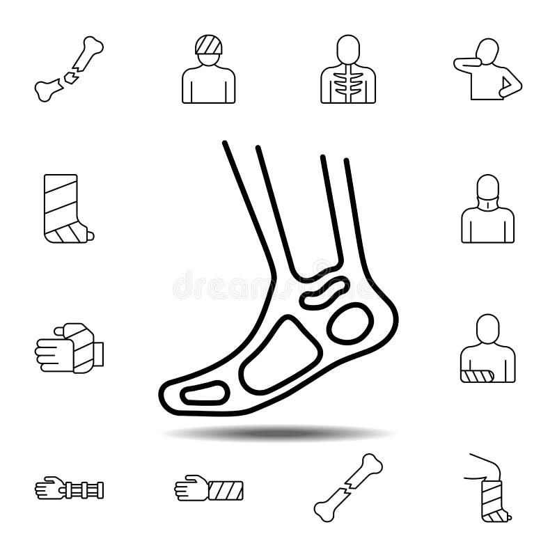 Leg, Bone Icon. Simple Thin Line, Outline Vector Element of Bone Injury ...