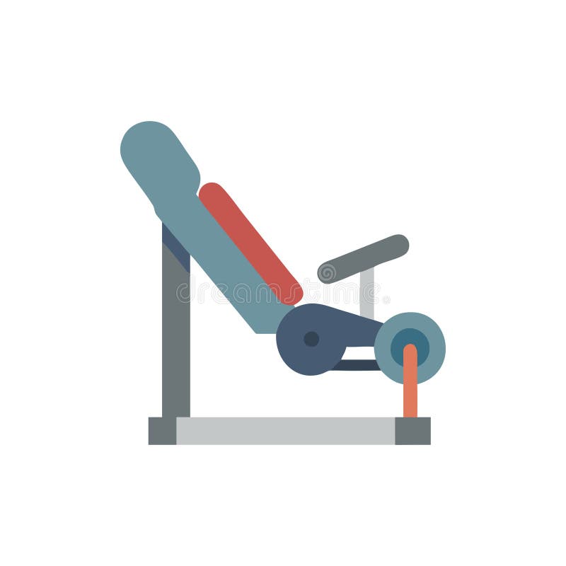 Leg Extension Machine Icon stock illustration. Illustration of training ...