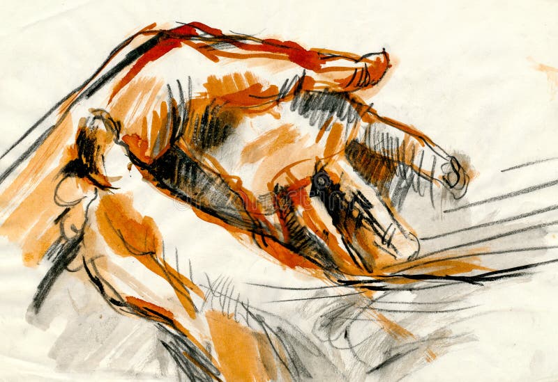 Leg - foot and palm stock illustration. Illustration of study - 24885664