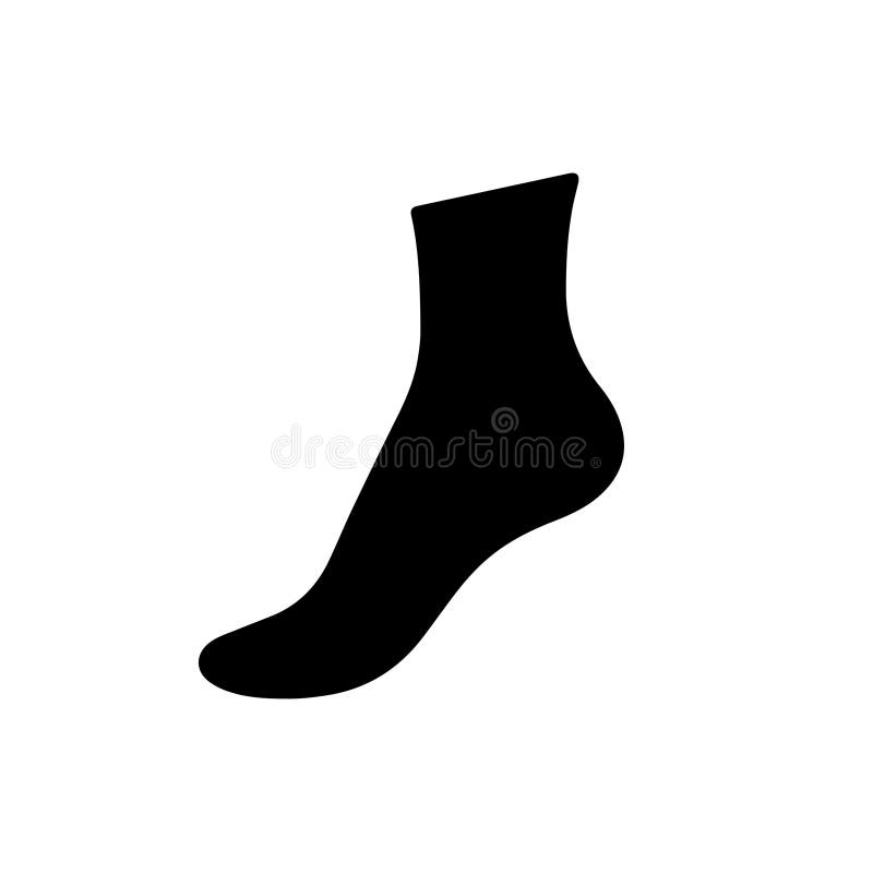 Leg Icon Human Foot, Side View Vector Illustration Isolated Black ...