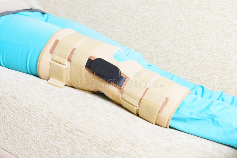 Leg in knee cages stock photo. Image of injury, kneecap - 52095418