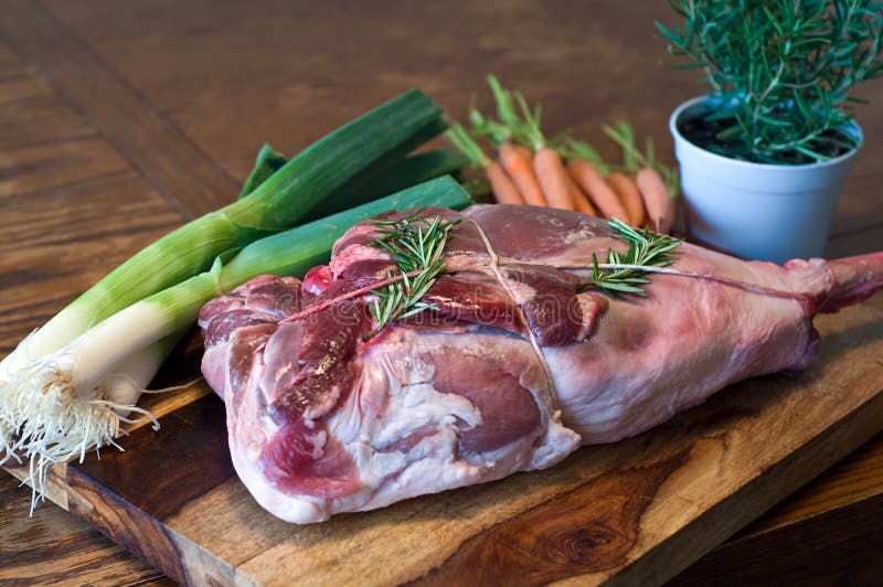Leg of a Lamb stock photo. Image of meat, lamb, wooden - 17235742