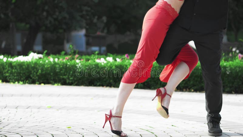 Leg Movement during a Tango Dance Stock Video - Video of outdoor ...