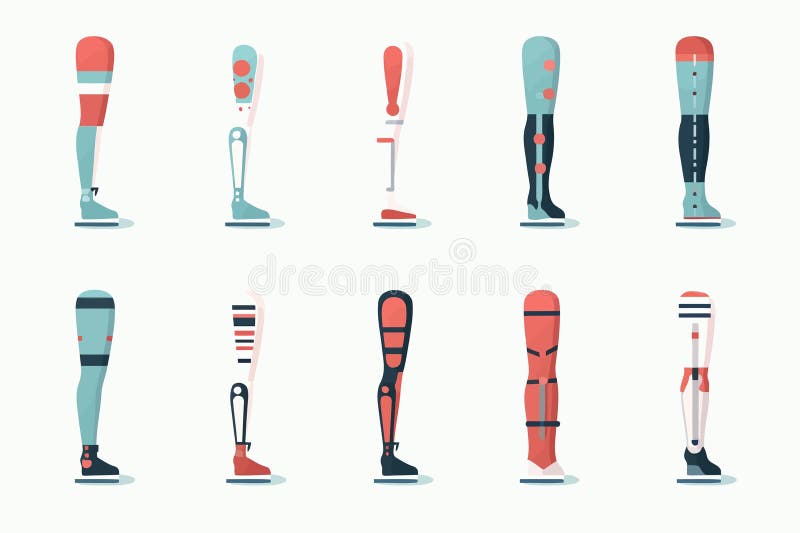 Leg Prosthetics Vector Flat Minimalistic Isolated Illustration Stock ...