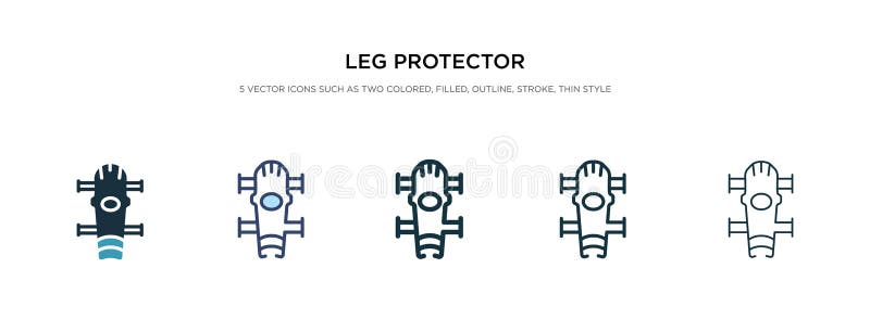 Leg Protector Icon in Different Style Vector Illustration. Two Colored ...