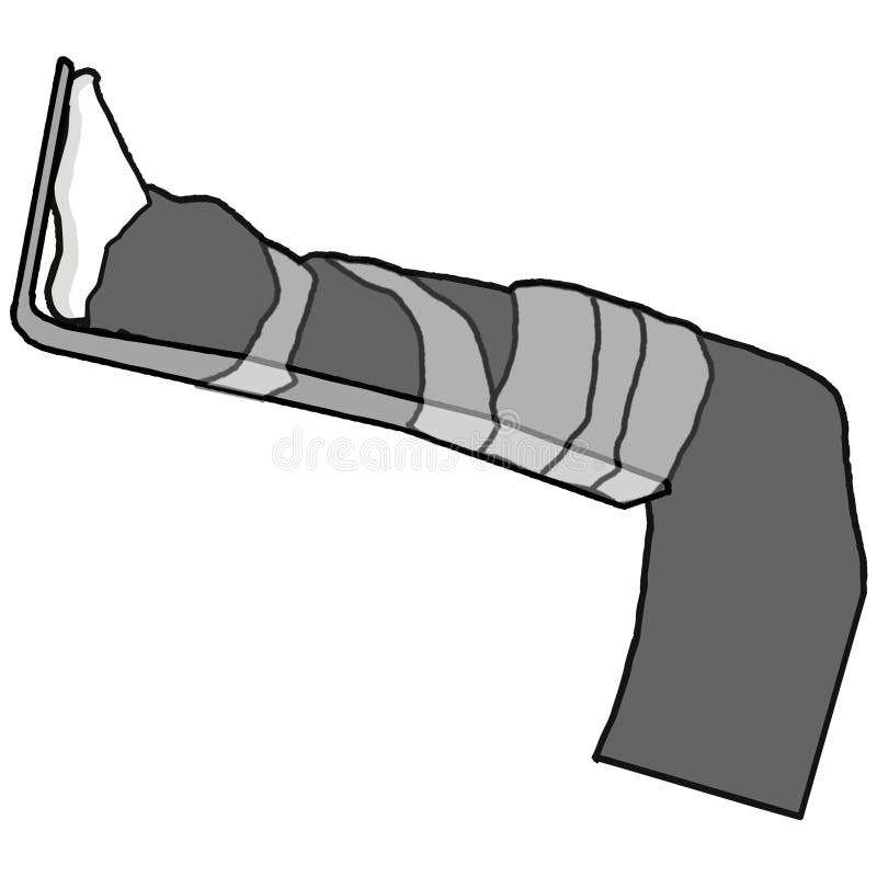 Leg with a splint stock illustration. Illustration of support - 12762283