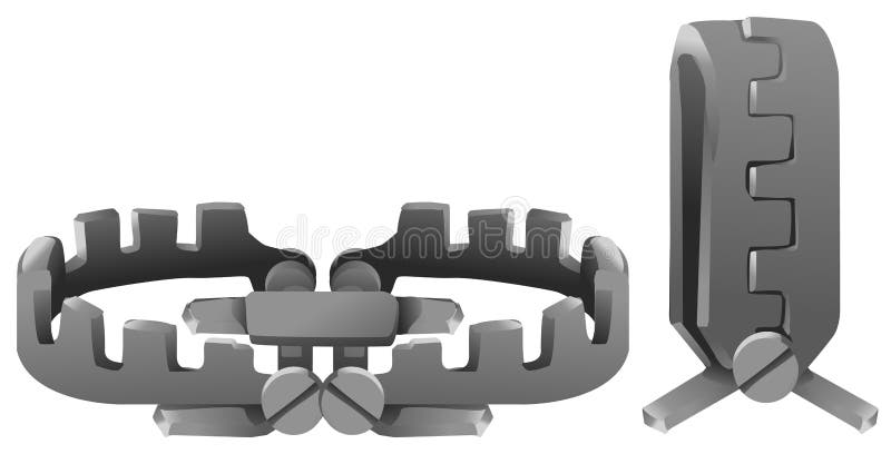 Leg Trap Metal Design Element Stock Vector - Illustration of design ...