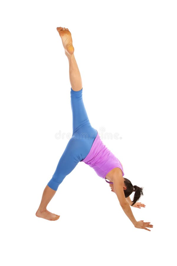 Leg up yoga stretch stock image. Image of meditation - 12942783