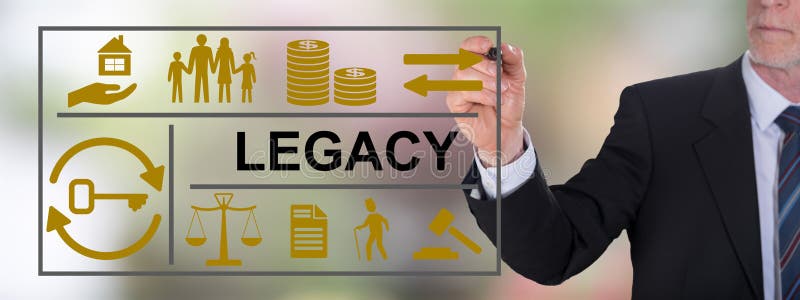 Legacy Concept Drawn by a Businessman Stock Image - Image of house ...