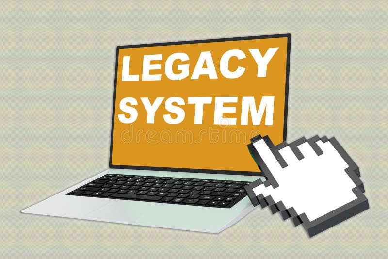 LEGACY SYSTEM concept stock illustration. Illustration of internet ...