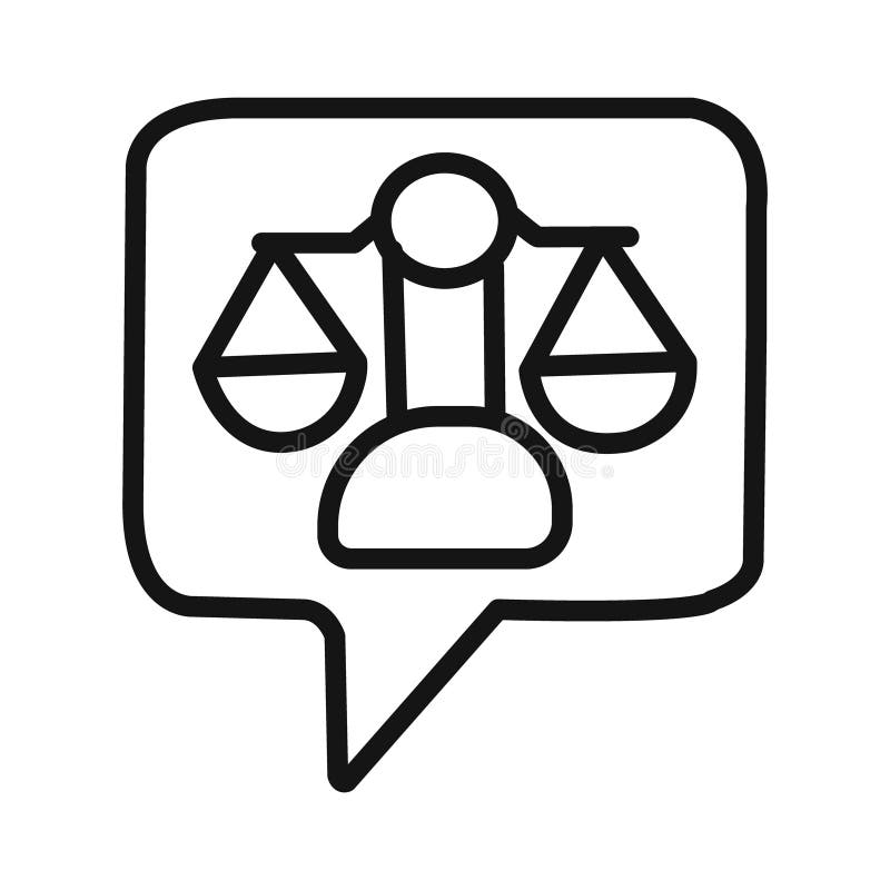 Legal Advice Icon Linear Graphics Set Vector Stock Illustration ...