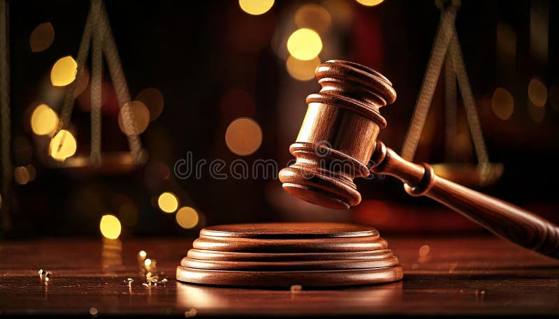 Legal Authority Symbolized by Gavel and Scales of Justice Stock ...