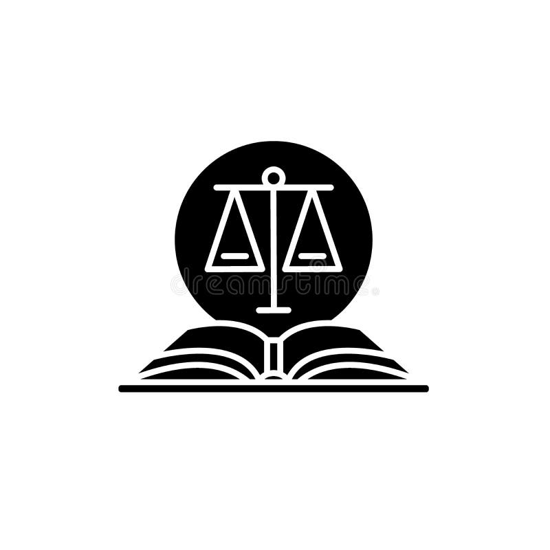 Legal Code Black Icon, Vector Sign on Isolated Background. Legal Code ...