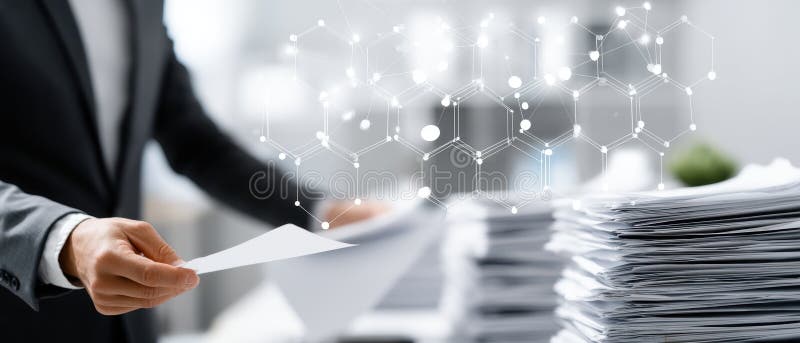 Legal Consultant Reviewing Digital Case Files with Technology and ...