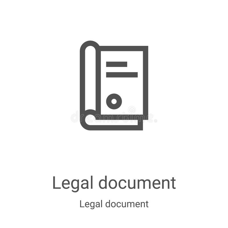 Legal Document Icon Vector from Legal Document Collection. Thin Line ...