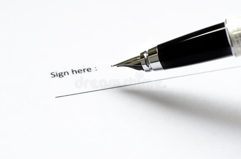 Legal Document Ready To Sign Stock Photo - Image of concept, file: 28584074